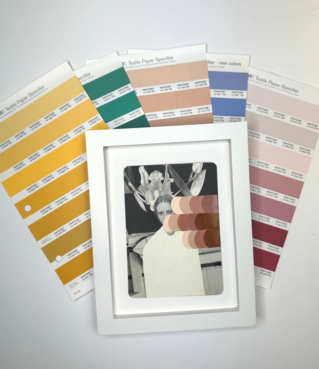 Collage Material Kit, Pantone Color Chips, Authentic Vintage Imagery ...