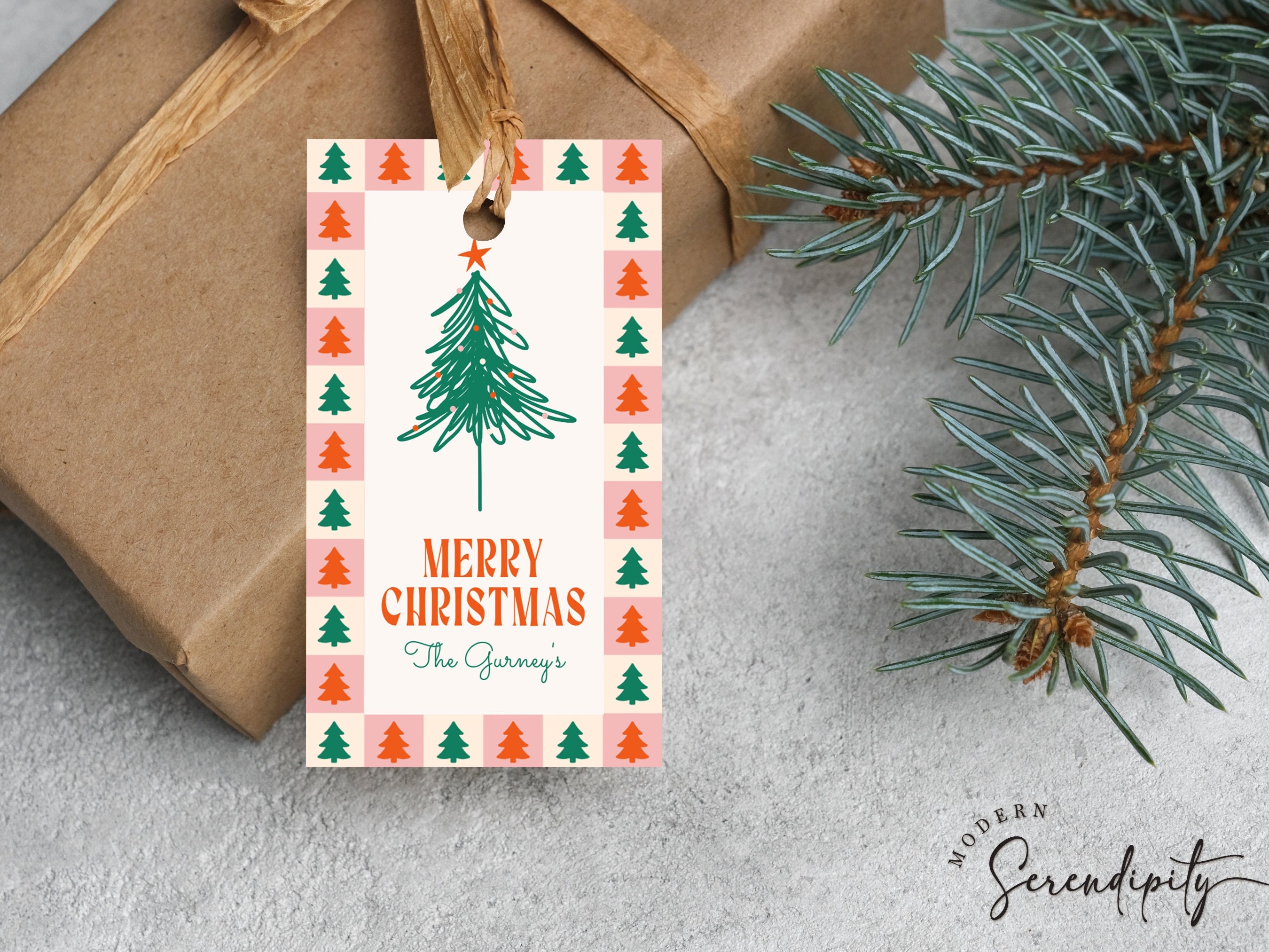 Merry Christmas Gift Tag Printable Christmas Gift Tag Holiday Party ...