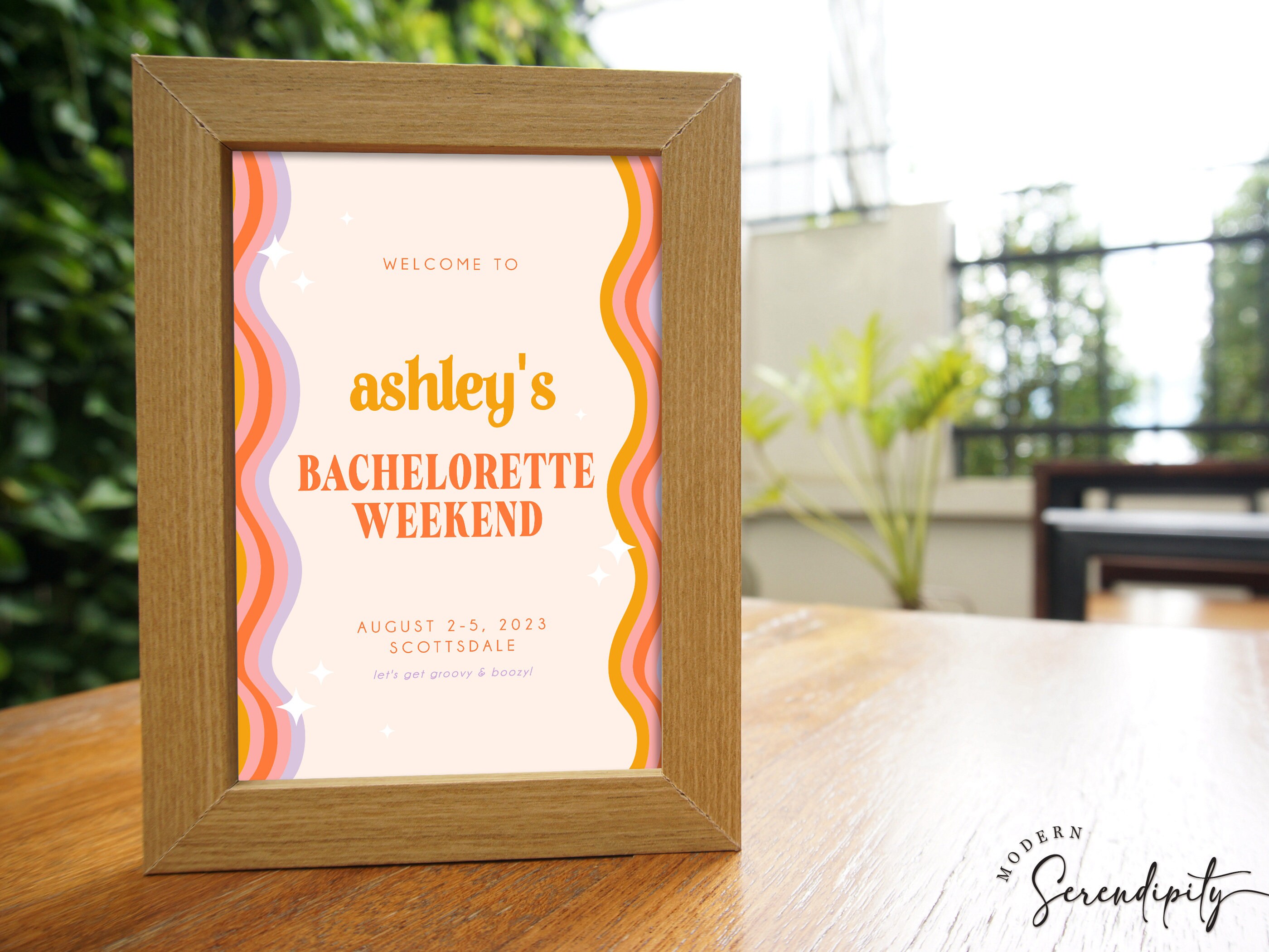 Retro Groovy Bachelorette Welcome Sign 70's Groovy and - Etsy