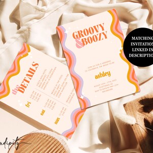 Retro Groovy Bachelorette Welcome Sign 70's Groovy and Boozy ...