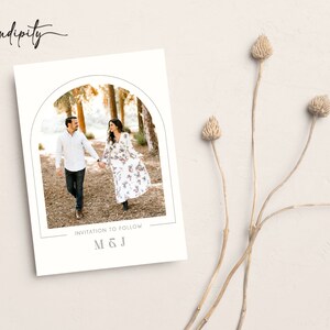 Save the Date Romantic Photo Template Classic Minimalist Shadow Save ...