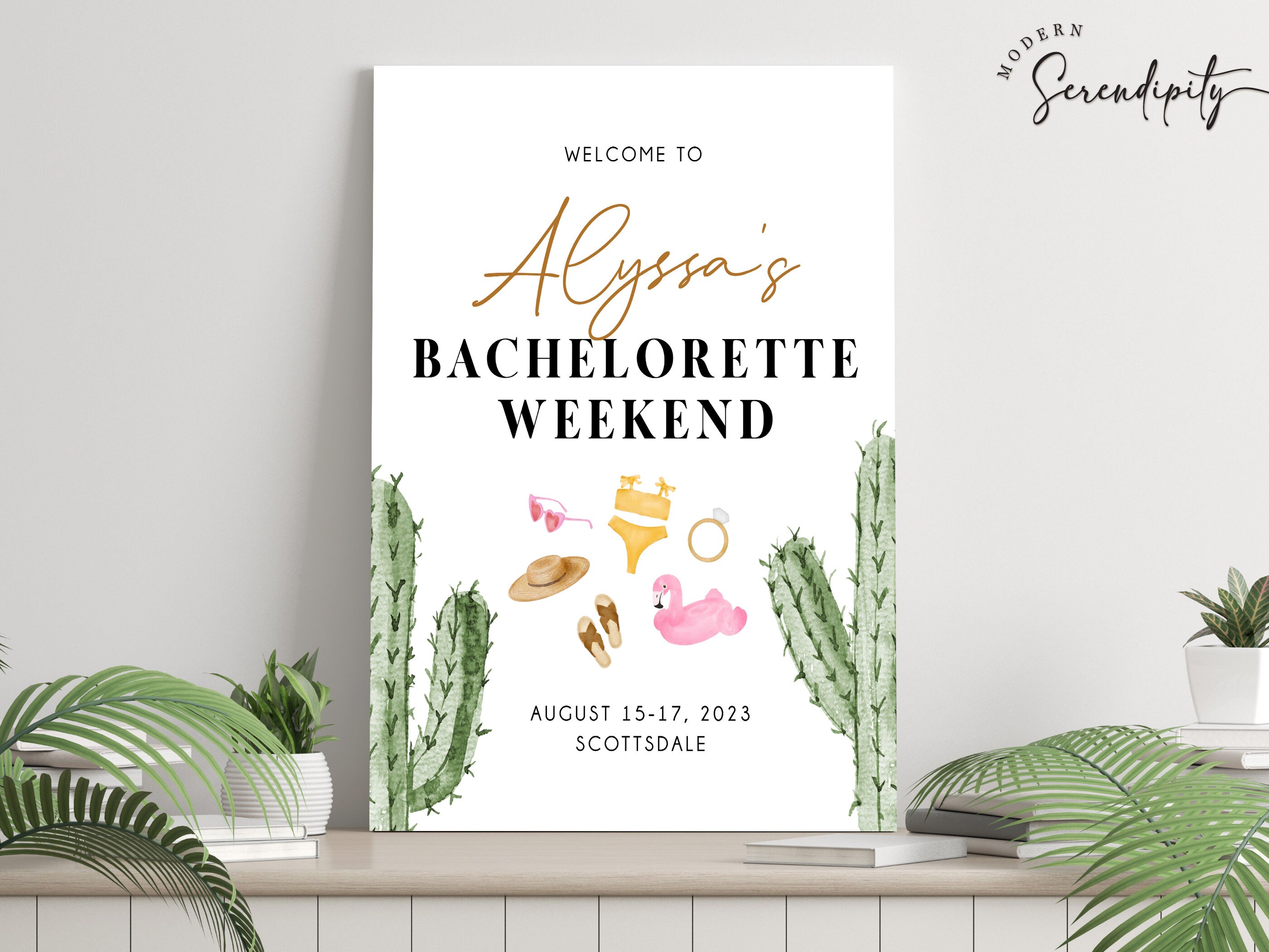 Desert Bachelorette Welcome Sign Scottsdale Before the Veil ...