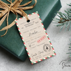 From Santa Christmas Gift Tag Printable Merry Christmas Gift Tag ...