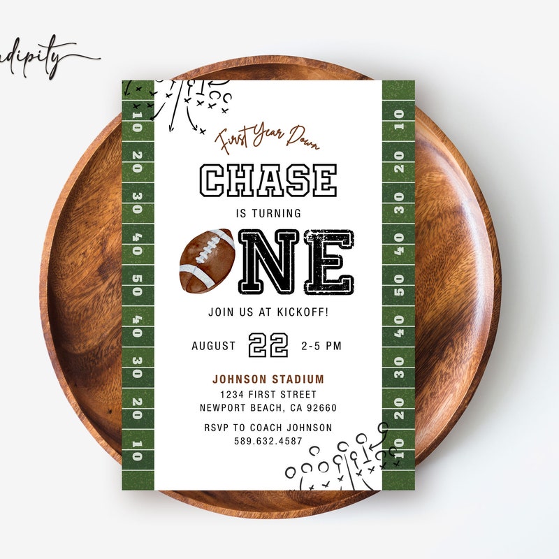 First Down Birthday Party - Etsy
