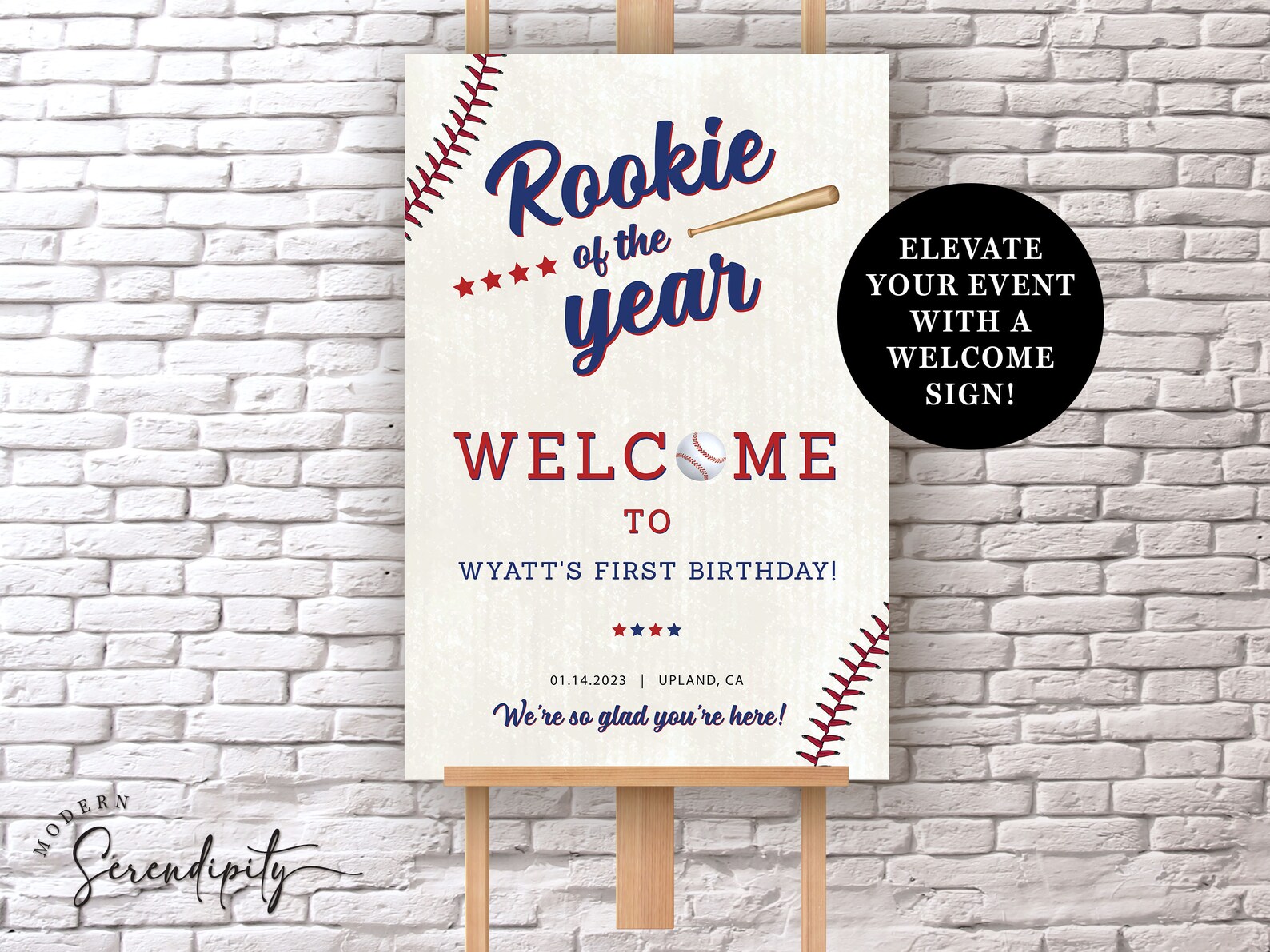 Rookie of the Year First Birthday Invitation Bundle Rookie Card Time ...
