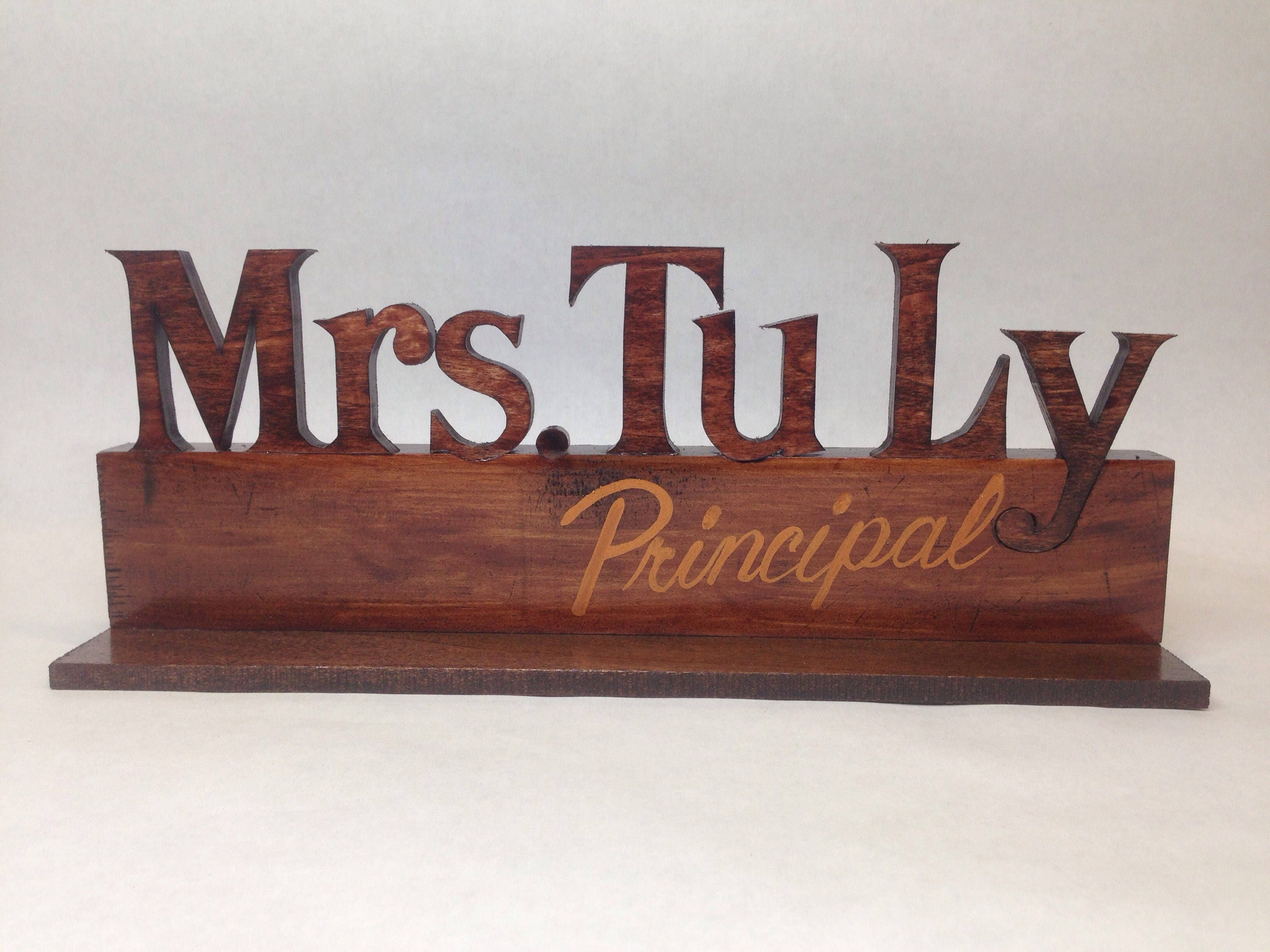 Principal Name Plate - Etsy