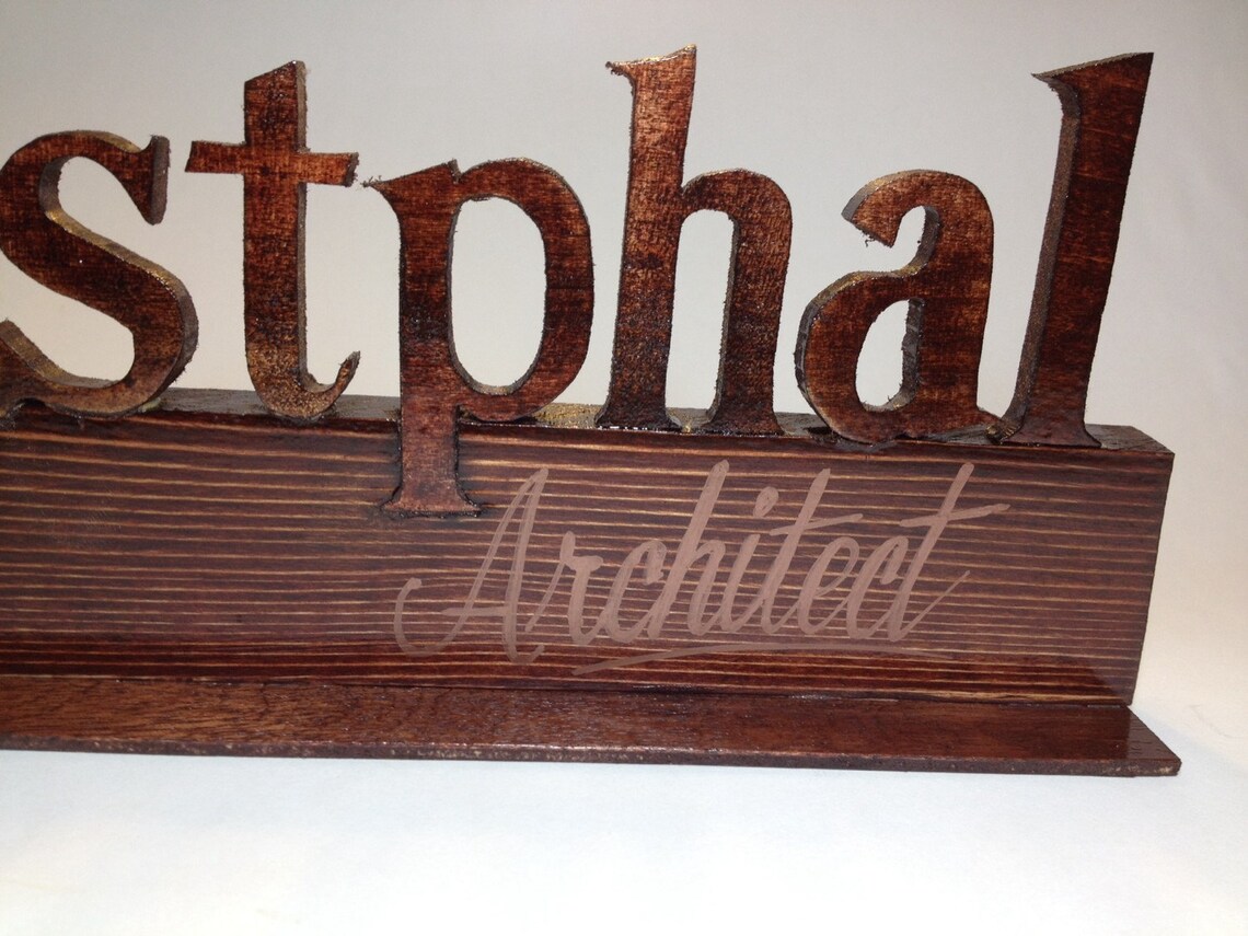 Wood Name Plate - Etsy