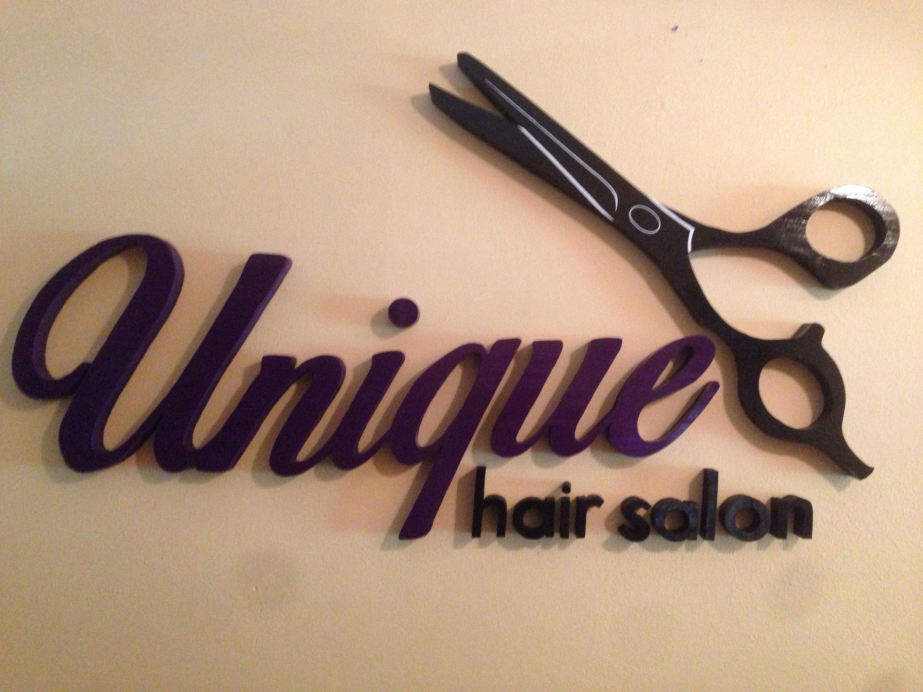 Salon Decor Foam Letters Hair Salon Logo Decor | Etsy