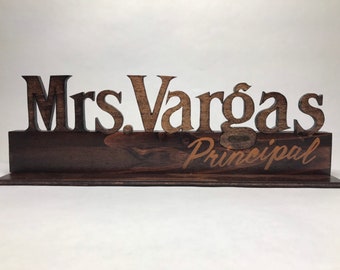 Desk Name Plate for Principal - Etsy