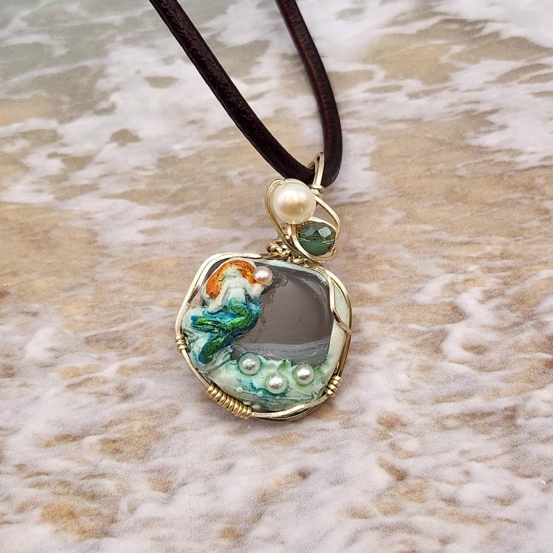 Mermaid Pendant - Etsy