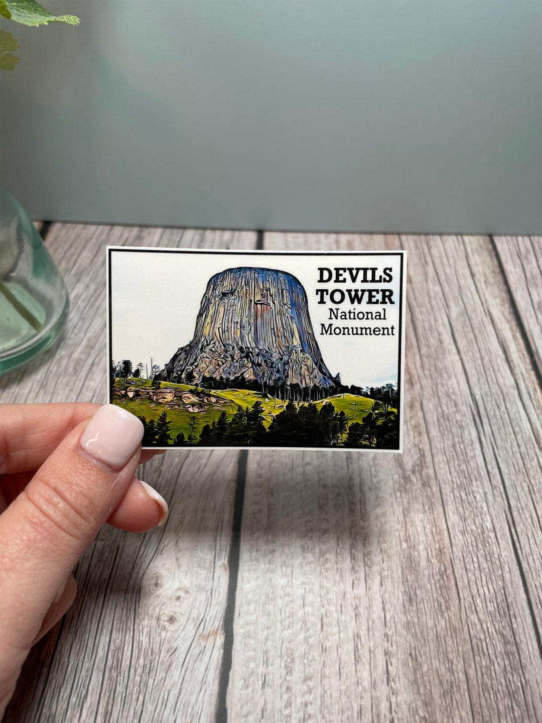 Devils Tower National Monument Sticker: Waterproof Vinyl, Hiking ...