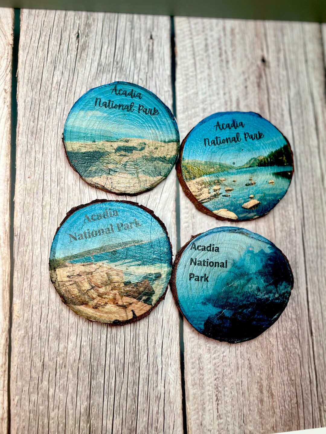 Acadia National Park Wood Slice Ornament or Magnet - Etsy