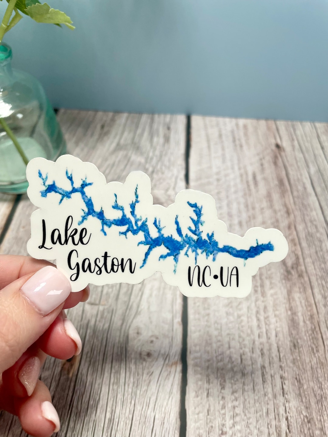 Lake Gaston Sticker | Lake Gaston Art | Lake Gaston Map | Lake Gaston ...