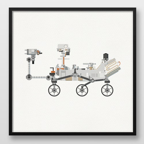 NASA Perseverance Rover Descending to Mars NASA Print Space - Etsy