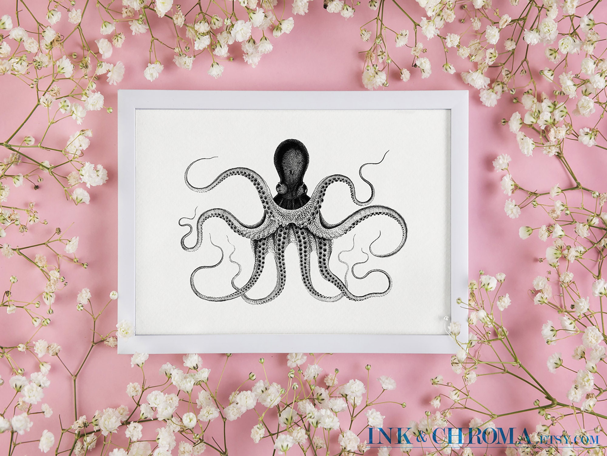 Octopus Print Home Decor Office Art 8x10 / 8x8 Square / 5x7 - Etsy UK