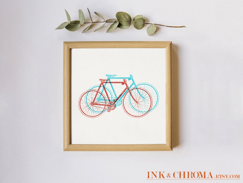 Bicycle Print Bike Art Bike Illustration Cyclist Gift - Etsy UK