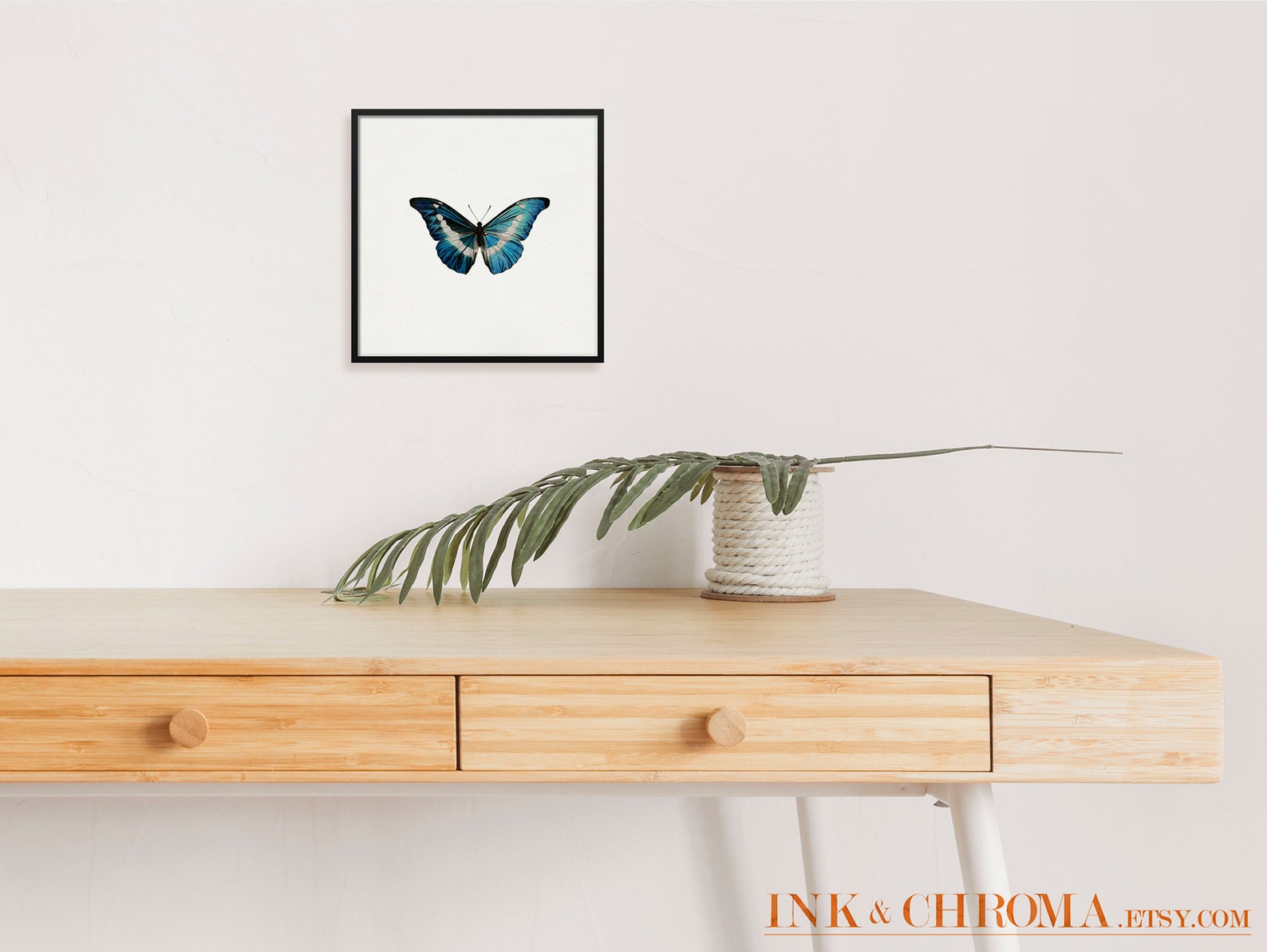 Blue Butterfly Butterfly Print Blue Prints Wall Art | Etsy
