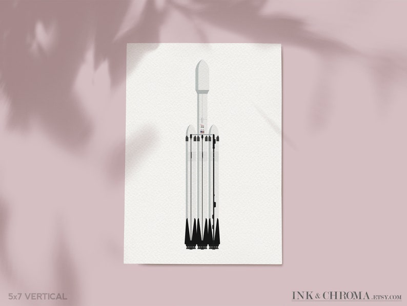 Falcon Heavy Print Spacex Rocket Print NASA ISS Supply - Etsy