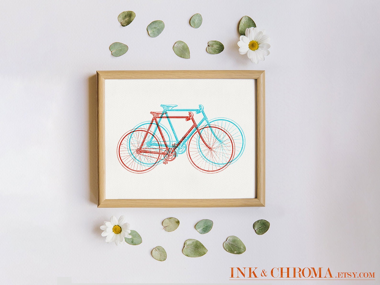 Bicycle Print Bike Print Bike Wall Art Colourful Wall Art - Etsy
