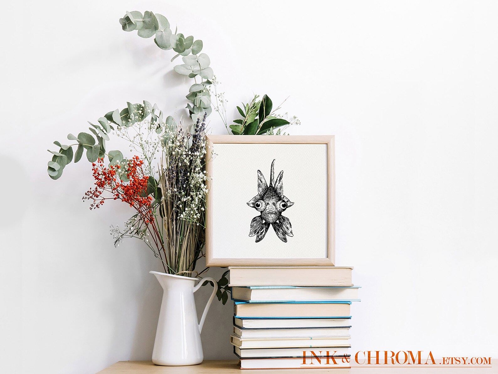 Goofy Goldfish Print Unique Print Funny Wall Art Goldfish - Etsy UK