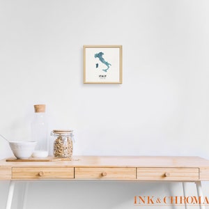 Ocean Blue, Italy Print, Map Poster, Italia Art, Italian Map, Travel ...