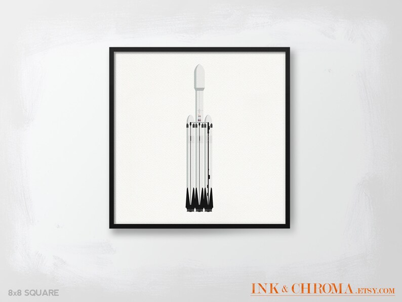 Falcon Heavy Print Spacex Rocket Print NASA ISS Supply - Etsy