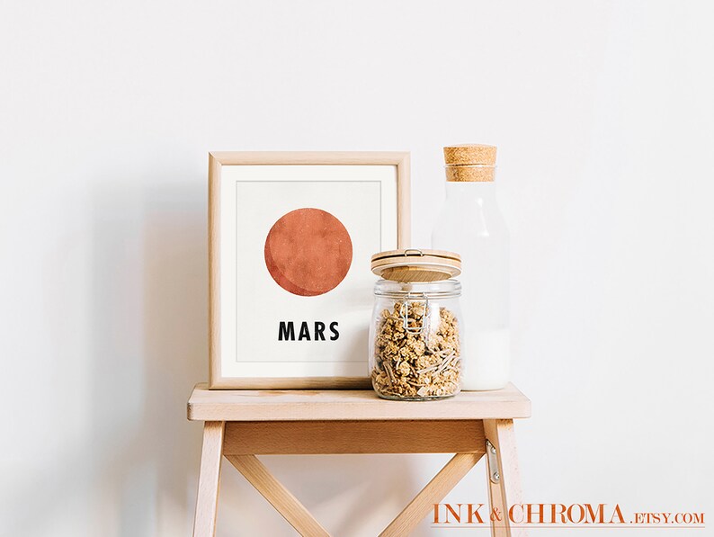 Mars Print Space Print Red Planet Space Poster Space - Etsy UK