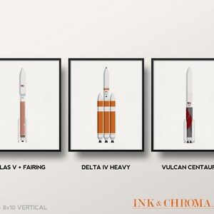 Set of 3 ULA Rockets - Atlas V With Starliner or Fairing + Delta IV ...