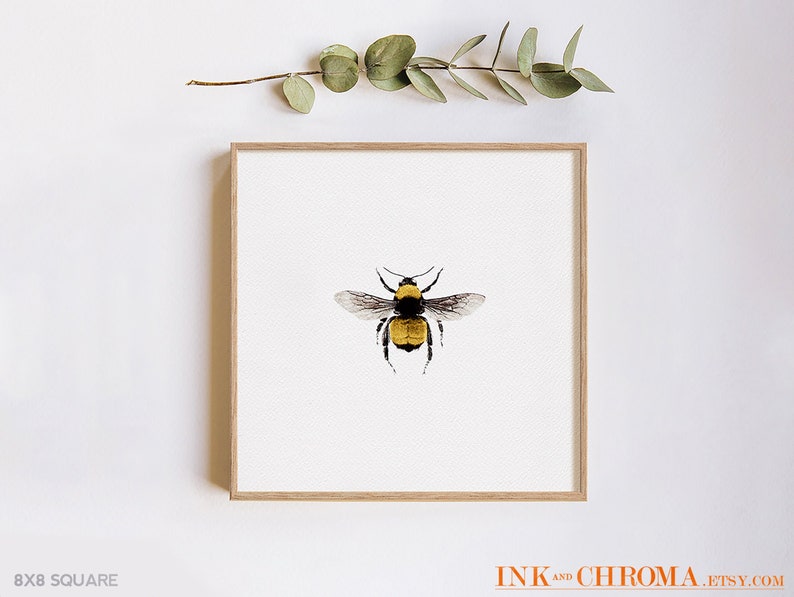 Bee Print Bumblebee Print Bee Wall Art Bumblebee Bee - Etsy