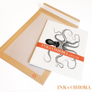 Octopus Print, Home Decor, Office Art, 8x10 / 8x8 Square / 5x7 Print ...