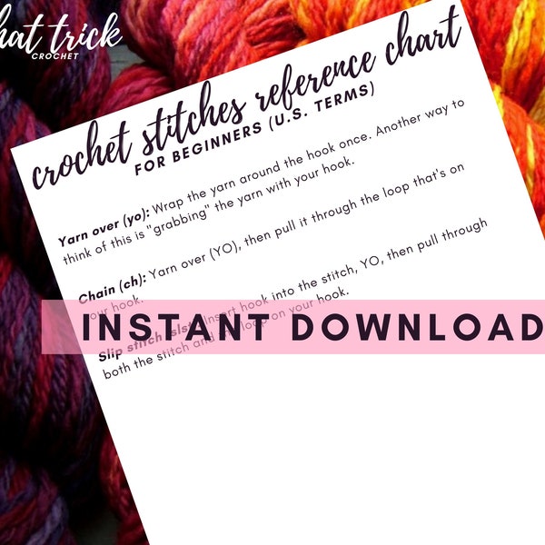 Crochet Reference Cards - Etsy