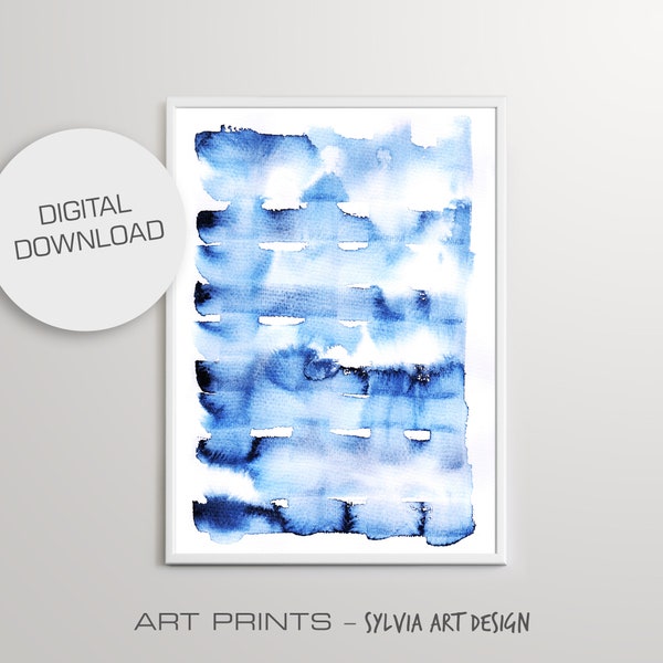 Indigo Abstract - Etsy