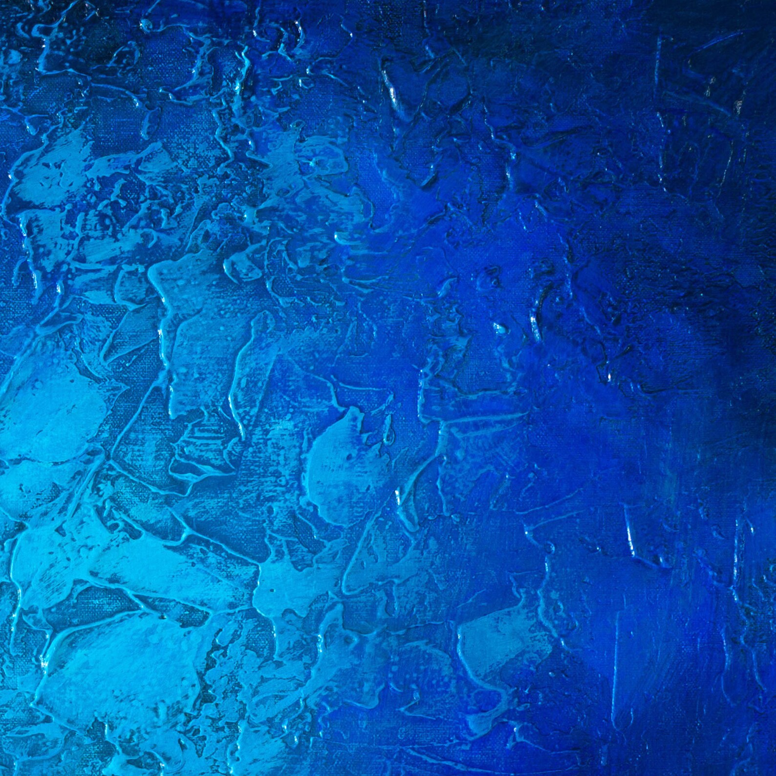 Original Acrylic Painting on Canvas "blue Ocean", Blue Abstract ...