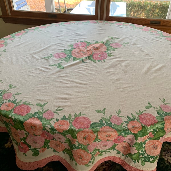 Peach Tablecloth - Etsy