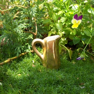 Vintage Miniature Mini Porcelain Gold Gilt Water Pitcher in Gold Fairy ...