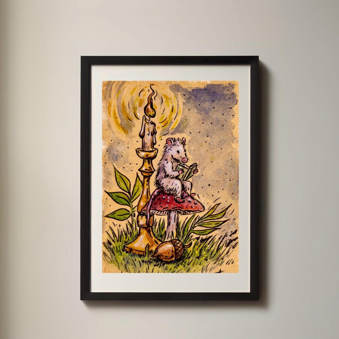 Opossum Story Time Original Art - Etsy