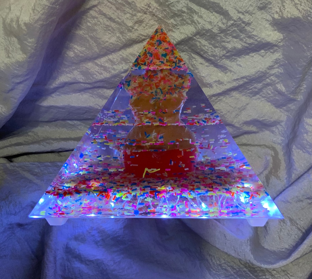 Handcrafted Resin Pyramid Lamp: Ice Lolly Torso & Sprinkles, Fairy ...