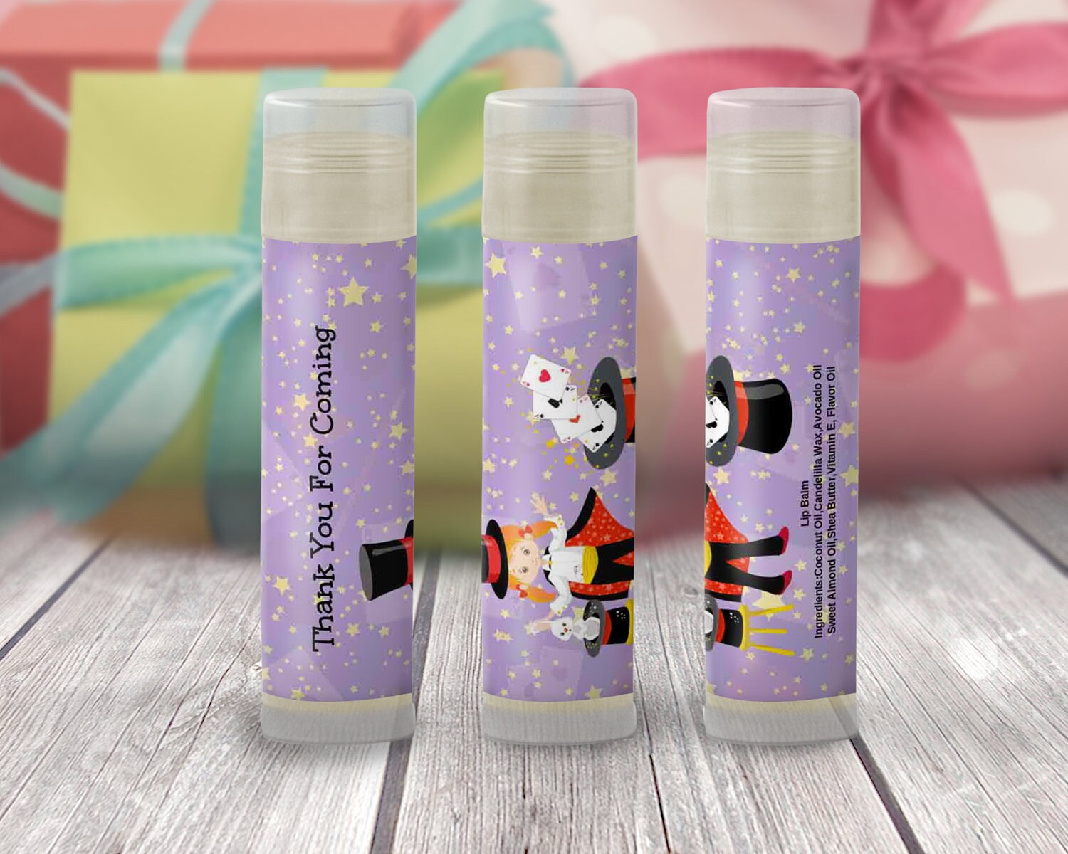 Magic Show Party Favors,magician's Party Favors, Personalized Lip Balm ...