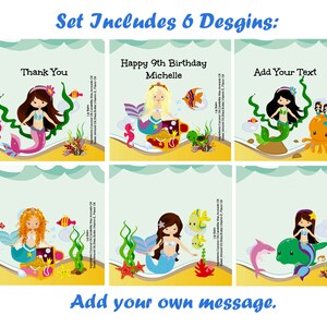 Mermaid Party Favors,mermaid Birthday Party,ocean Theme Party,mermaid ...