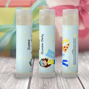 Slumber Party Personalized Lip Balm Party Favors- Theme Birthday Party ...
