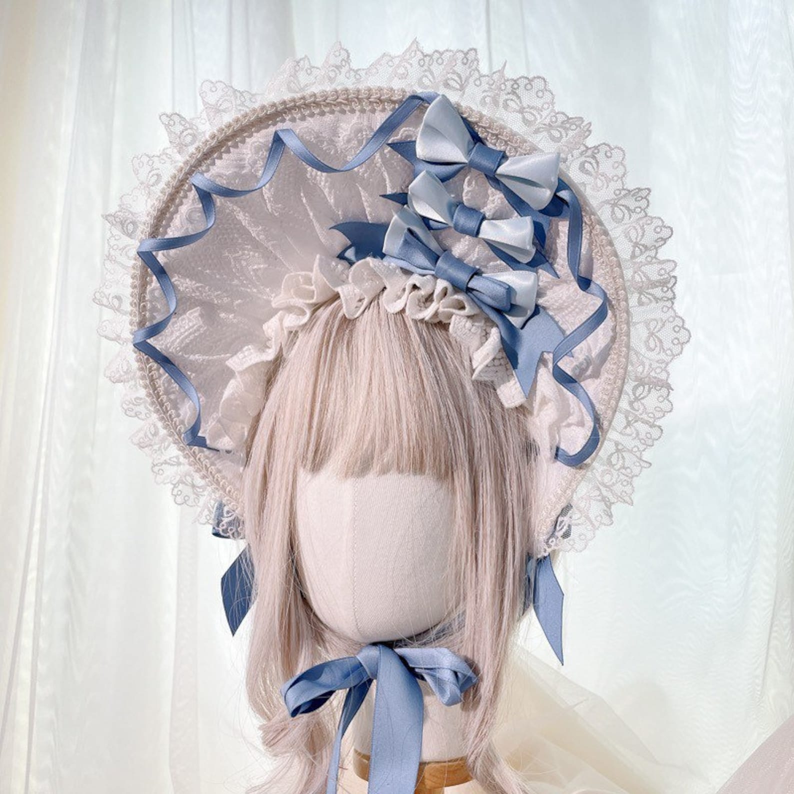 Fancy Ribbon Bonnet Lolita Bonnet - Etsy Canada