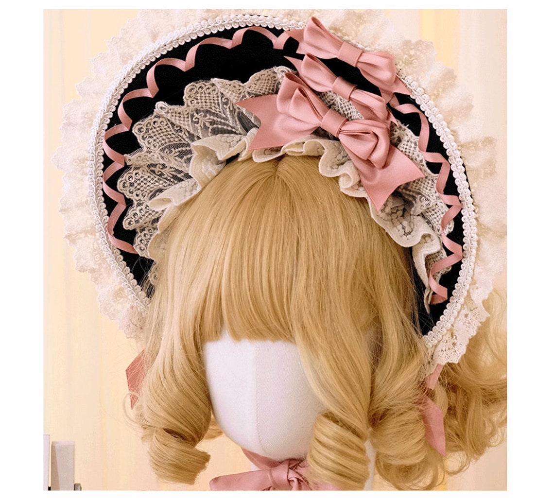 Fancy Ribbon Bonnet Lolita Bonnet | Etsy Canada