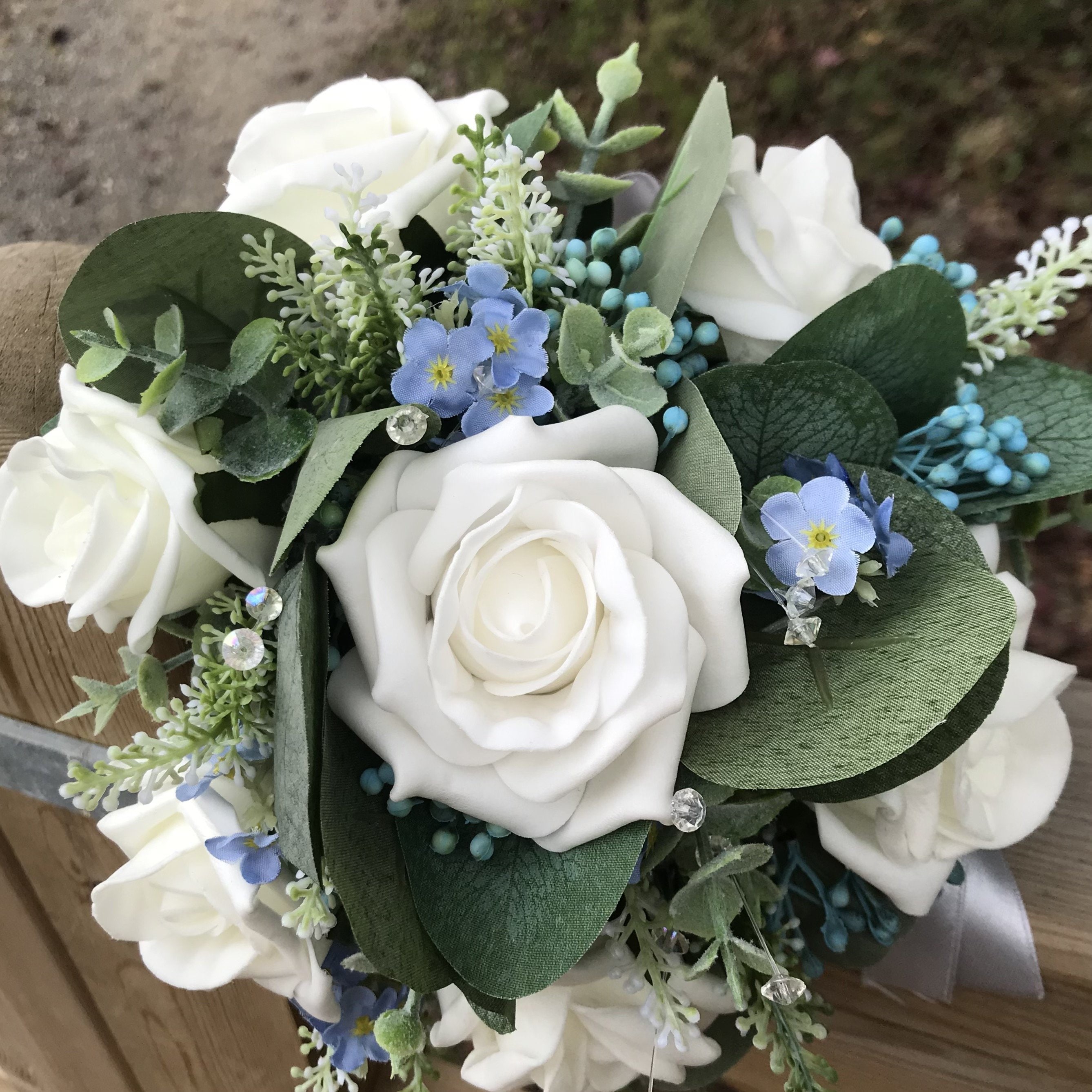 A Wedding Bouquet Collection of Foam Roses and | Etsy UK