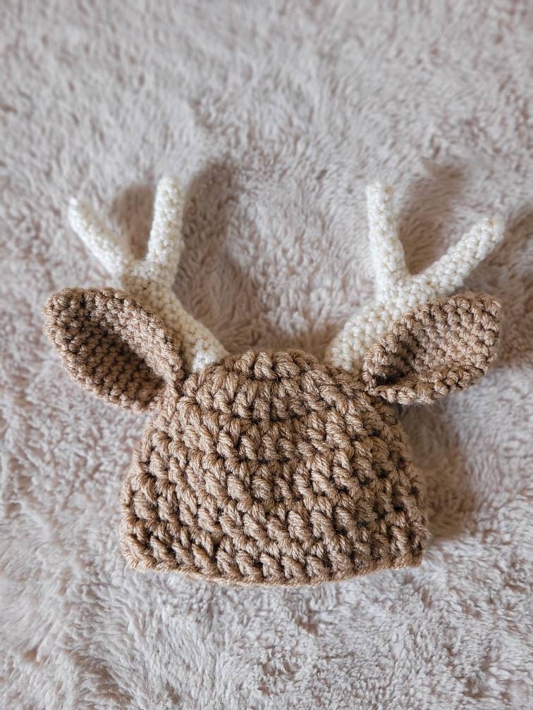 Crochet Baby Buck Antler Hat| Deer Hat Pattern| Digital PDF Pattern ...
