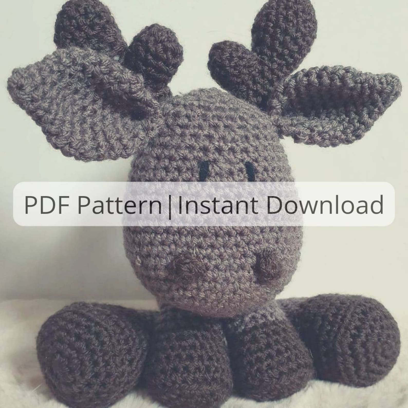 Crochet Amigurumi Moose Toy Stuffy Pattern| Easy Crochet Moose Pattern ...
