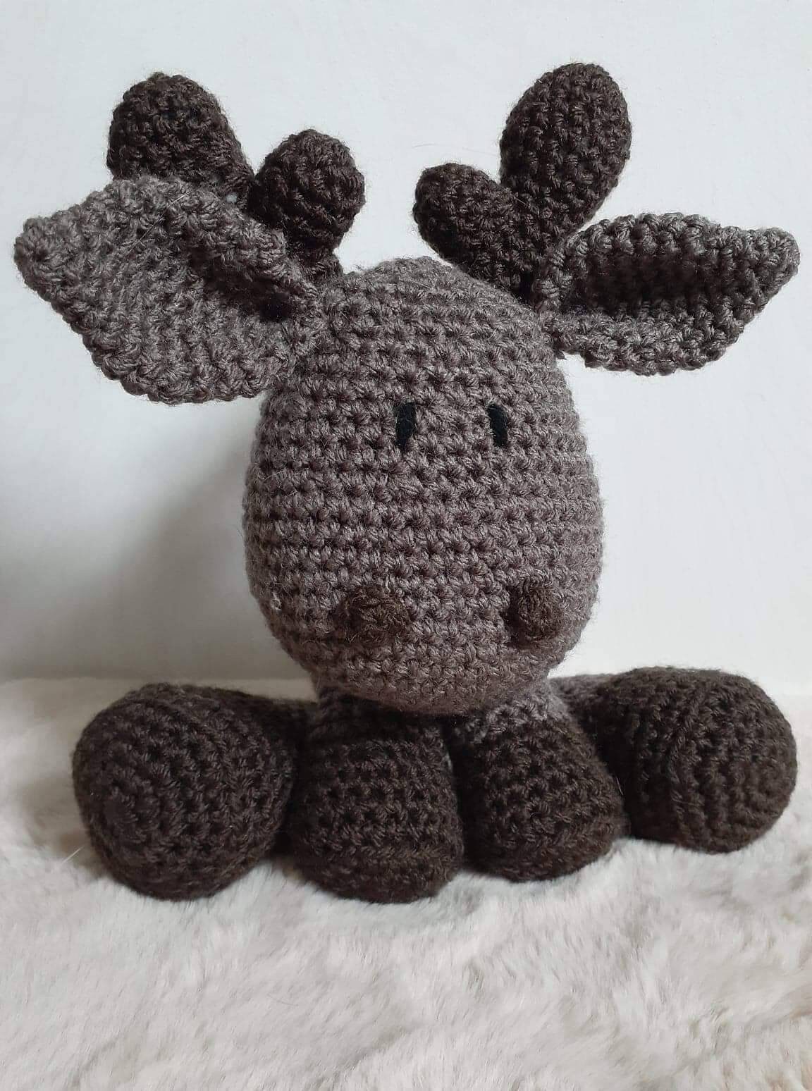 Crochet Amigurumi Moose Toy Stuffy Pattern| Easy Crochet Moose Pattern ...