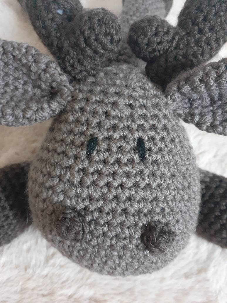 Crochet Amigurumi Moose Toy Stuffy Pattern Easy Crochet Moose Pattern ...