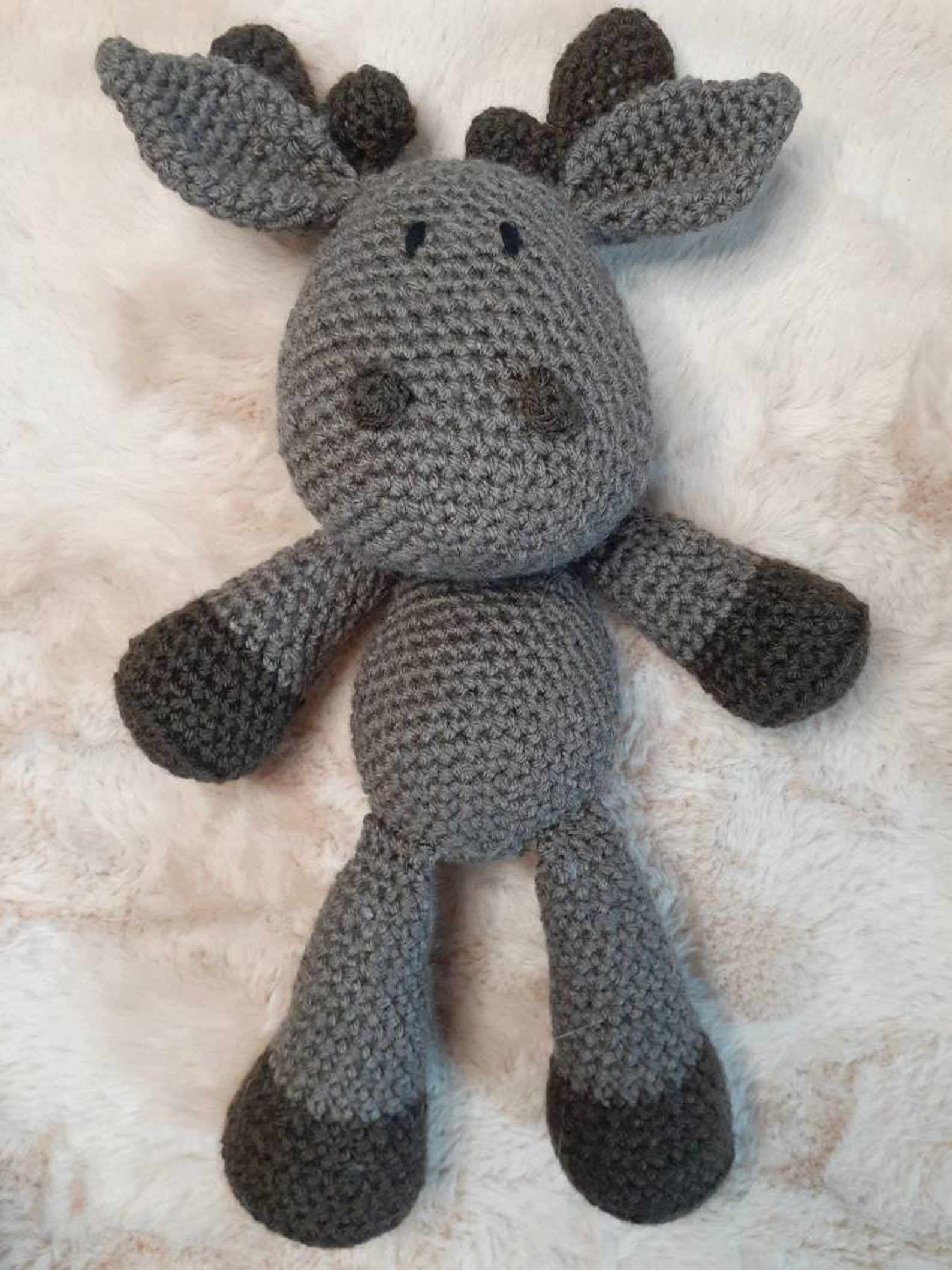 Crochet Amigurumi Moose Toy Stuffy Pattern Easy Crochet Moose Pattern ...