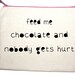 Feed Me Chocolate... Pouch - Etsy