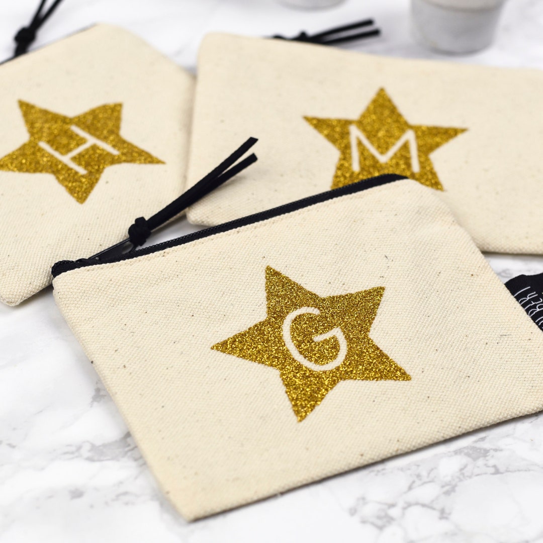 Alphabet Letter Pouch - Glitter Star - Perfect Stocking Filler - Etsy
